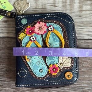Chala | Bags | Nwt Chala Zip Around Vegan Leather Wallet Flip Flop ...
